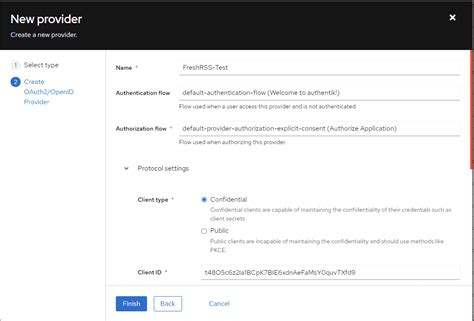 Setting Up Authentik For FreshRSS