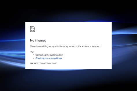 fix no internet there is something wrong with proxy server