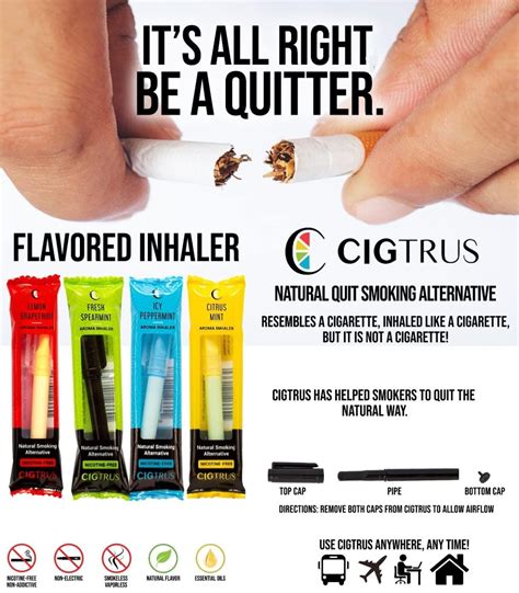 Cigtrus Natural Quit Smoking Aid Craving Relief Tobacco Free Nicotine Free Non Electric Oxygen