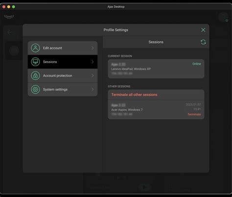 Ajax Desktop Gebruikersversie Van De Applicatie Voor Een Computer