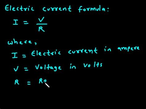 Electric Current Formula Ohms Law Calculator And Electrical Formulas