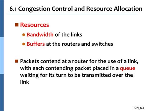 ppt computer networks chapter 6 congestion control and resource