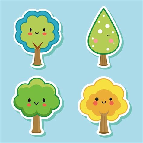 귀여운 스티커 프리미엄 Ai 생성 벡터