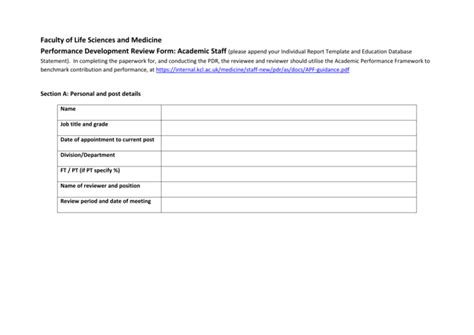 Imposed Pdr Form For Faculty Of Life Sciences And Medicine