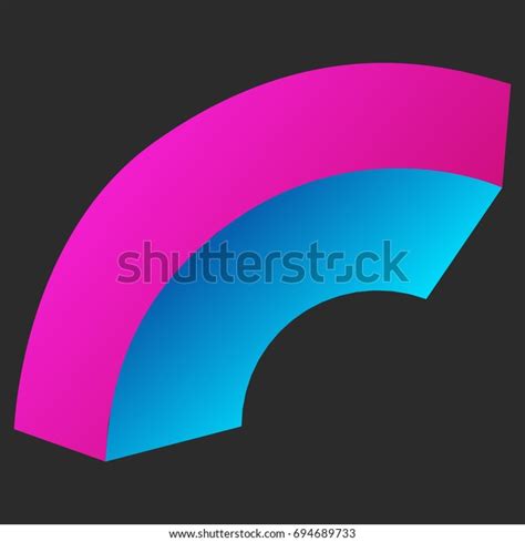 Arc Bend Box Connection Structure Digital Stock Vector Royalty Free