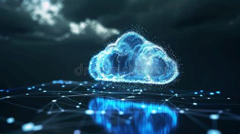 Simple Depiction Of Cloud Database Synchronization Stock Illustration