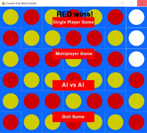 Github Mehul Gandhi Connect This Version Has A Minimax Algorithm Optimized With Alpha Beta
