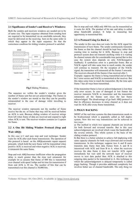 importance of sliding window protocol pdf