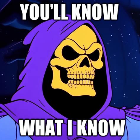 Youll Know What I Know Skeletor Edition Know Your Meme
