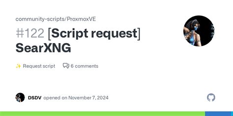 Script Request Searxng · Community Scripts Proxmoxve · Discussion