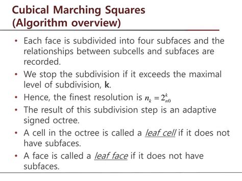 Ppt Cubical Marching Squares Adaptive Feature Preserving Surface Extraction From Volume Data