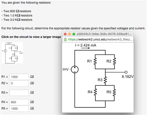 Solved You Are Given The Following Resistors For The