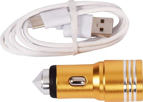 usb autolader 2 poorten model c08 goud 5v output 12v autoaccu