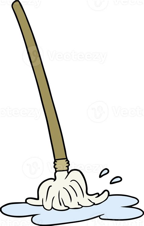 Wet Cartoon Mop 45074578 Png