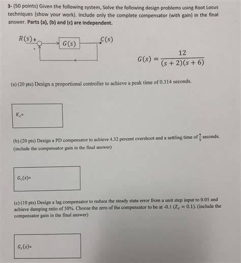 Solved Points Given The Following System Solve The Chegg