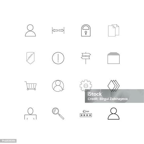 웹 및 텍스트 간단한 선형 아이콘 설정합니다 개요 벡터 아이콘 기어 기계 부분에 대한 스톡 벡터 아트 및 기타 이미지 기어 기계 부분 디자인 방패 Istock