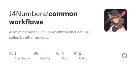 GitHub J Numbers Common Workflows A Set Of Common GitHub Workflows That Can Be Called By