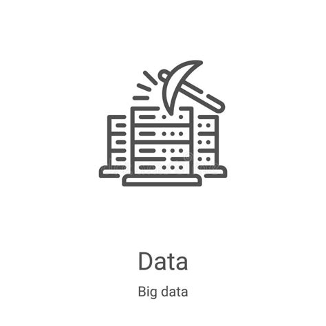 Data Processing Icon Vector From Database And Servers Collection Thin