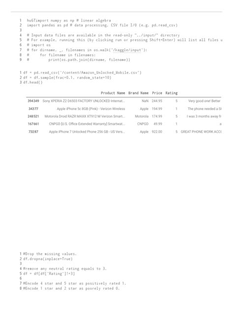 Amazon Product Review Ipynb Colaboratory Pdf Mobile Phones Consumer Electronics