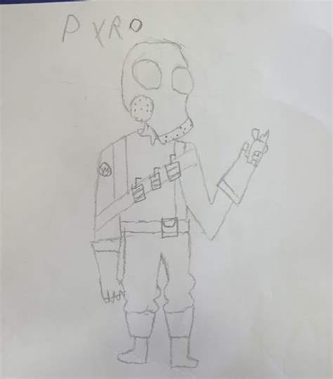 Decided To Draw Pyro In My Art Class Today Was A Bit Rushed So