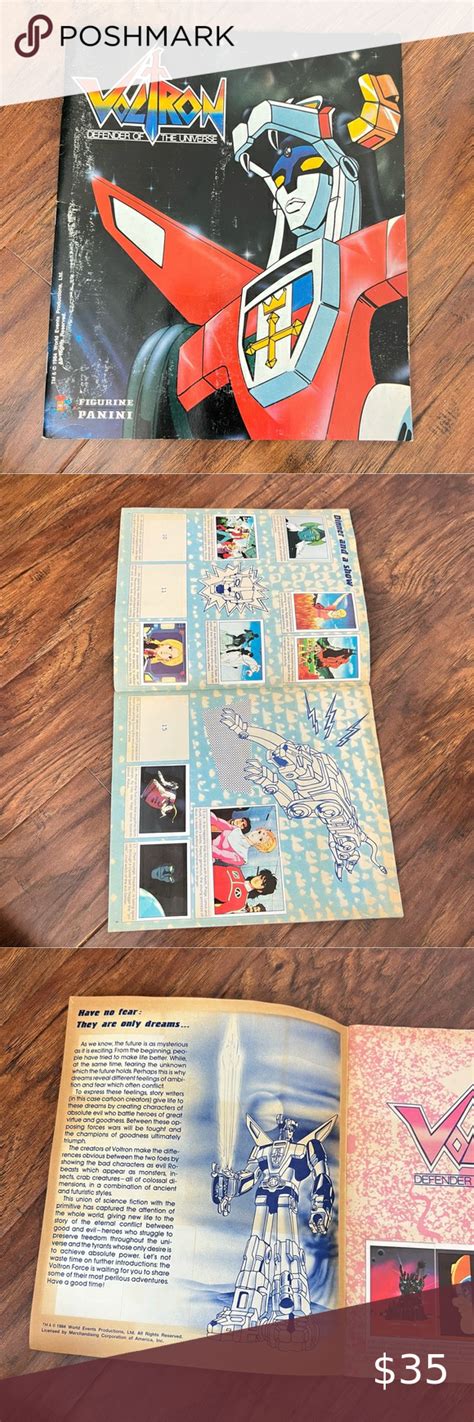 Vintage 1984 Voltron Defender Of The Universe Sticker Album Panini Not
