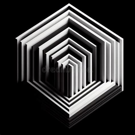 Abstract Black And White Geometric Pattern Stock Illustration