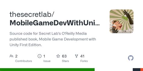 Github Thesecretlab Mobilegamedevwithunity Sted Source Code For Secret Lab S O Reilly Media