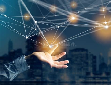 web operating system screen and network connection displayed on stock image image of network