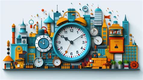 Concept Of Time In The Business Context To Productivity Efficiency And Time Management Stock