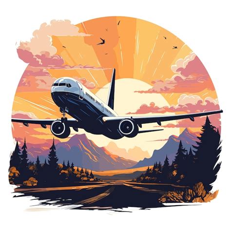 평면 디자인 비행기 배경 그림 프리미엄 벡터