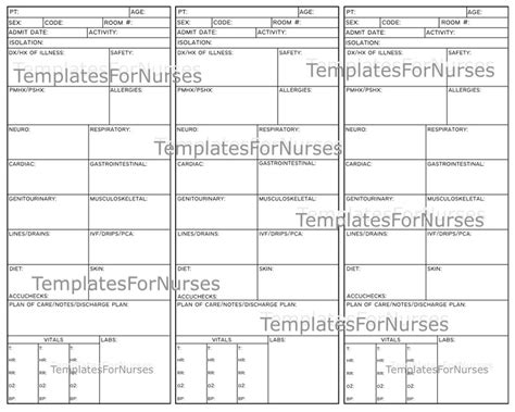 Nursing Report Sheet Template Telemetry At Alexis Tyas Blog