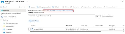 authorize access to blob data in the azure portal azure storage