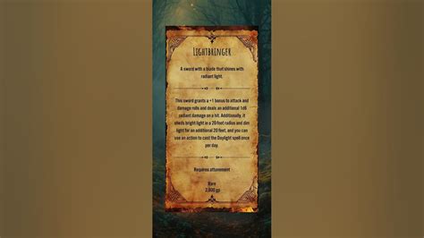 Lightbringer Magic Item Dnd Dndshorts Dungeonsanddragons Youtube