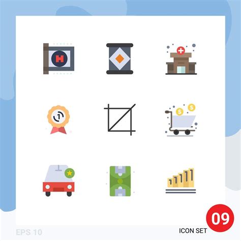 9 Universal Flat Colors Set For Web And Mobile Applications Full Box Medical Tool Medal Editable