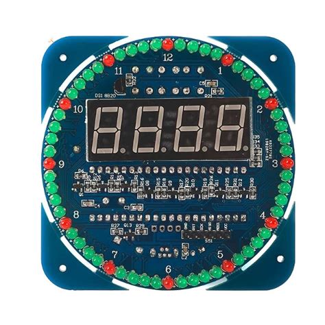 Rotating DS1302 Digital LED Display Module Alarm Electronic Digital Clock LED Temperature