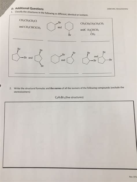 Solved O Additional Questions 1 Classify The Structures In