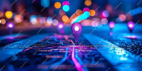 Premium Photo Mapping Gps Innovations Digital Handsets On Pinpointed Map Markers Concept Gps