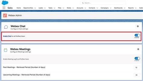 Integrate Salesforce With Webex App