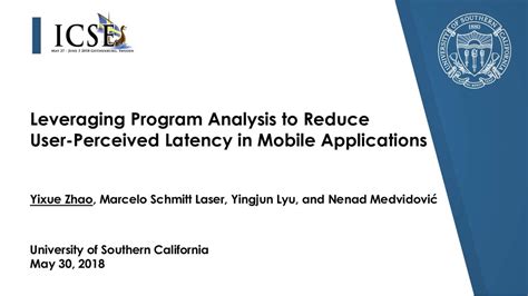 leveraging program analysis to reduce user perceived latency in mobile applications speaker deck