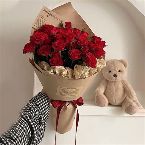 Scarlet Romance Flower Bouquet Zivmart