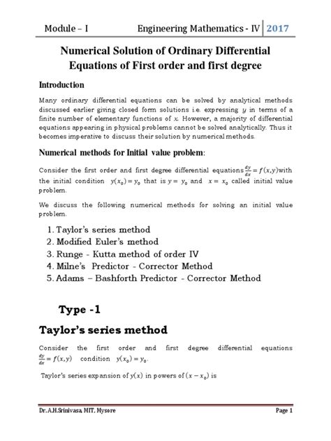 Module 1 | PDF | Numerical Analysis | Equations