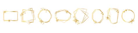 황금빛 반짝임이 있는 기하학적인 골드 프레임 세트 골드 반짝이 추상 황금 프레임 벽지 럭셔리한 황금 국경 반짝임과 로고 아이콘 Vip 카드 선물에 대 한 별과 프레임 0명에