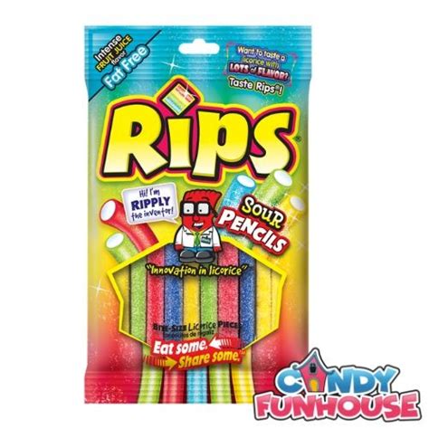 Rips Sour Pencils Candy Sweet And Sour Candy Candy Funhouse Ca