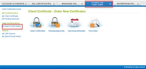Order Status Client Certificate Orders Order Status Client Certificate Orders