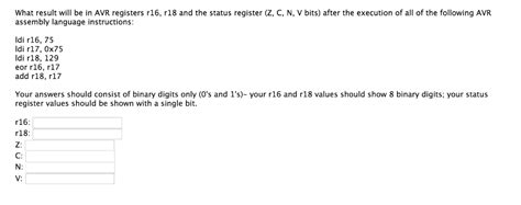 solved what result will be in avr registers r16 r18 and the