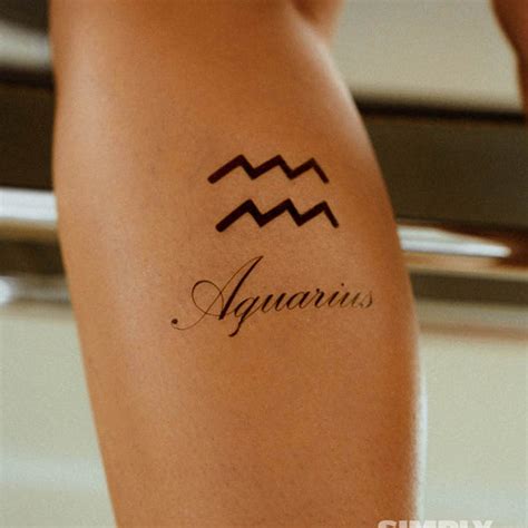 Simple Aquarius Tattoo Designs