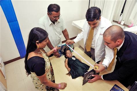 Guinness World Records Jyoti Amge Has Her Height Measured In Her Home Town Of Nagpur India