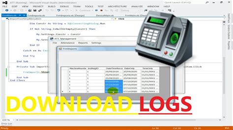Att Management Download Logs From Attendance Machine In Vbnet Youtube