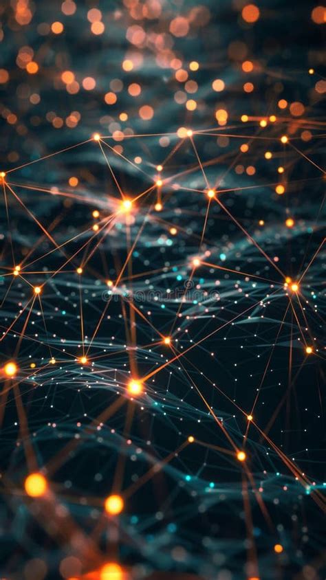 Abstract Network Connections With Glowing Nodes Stock Image Image Of Structure Data 323101729