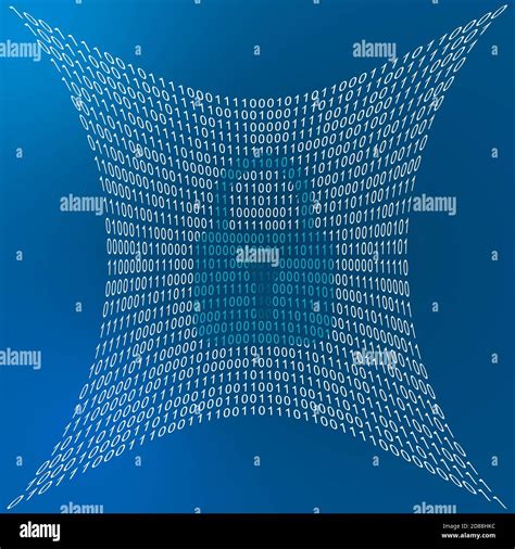 Binary Code On Blue Background With Light Effects Closed Padlock Symbolic For Data Security